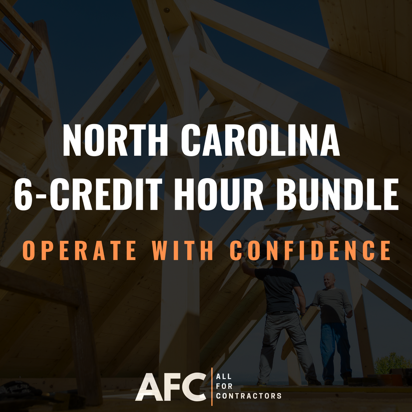 North Carolina 6-Credit Hour Bundle | Operate with Confidence – All For ...